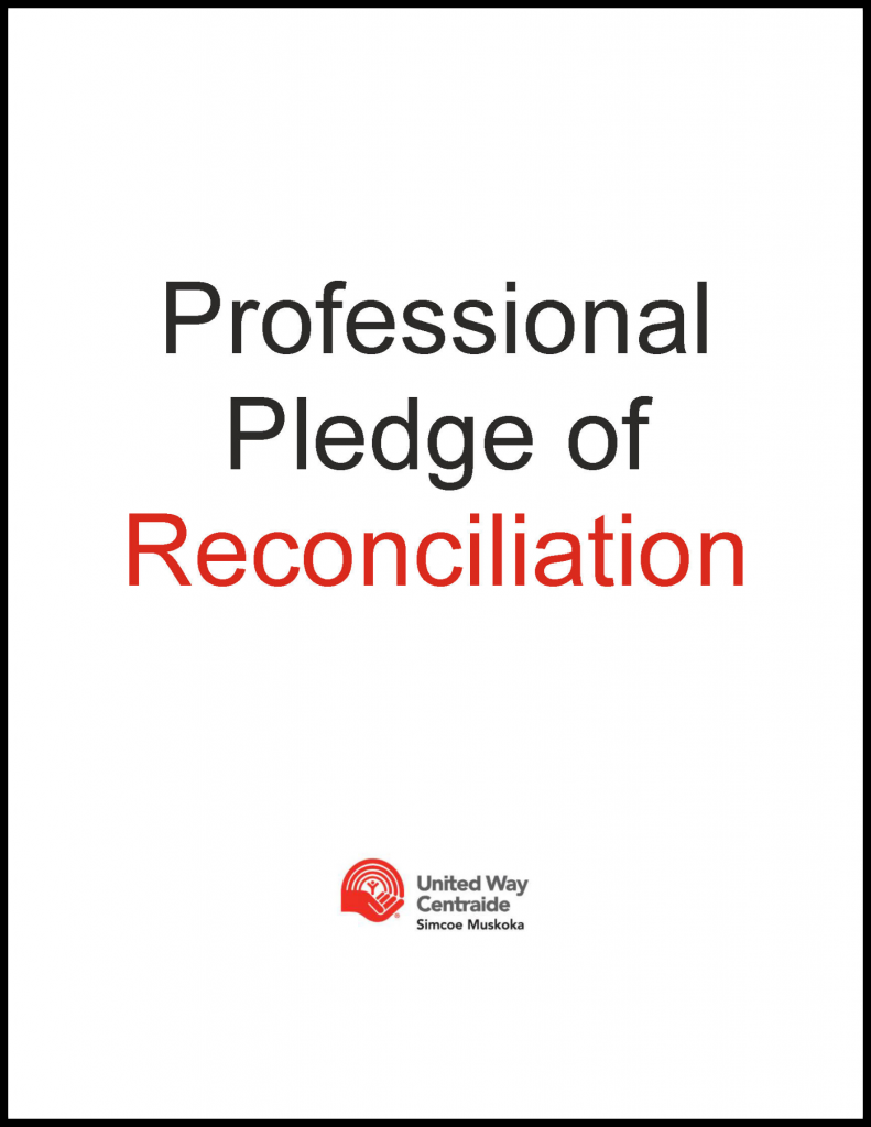 United Way Simcoe Muskoka | Professional Pledge of Reconciliation